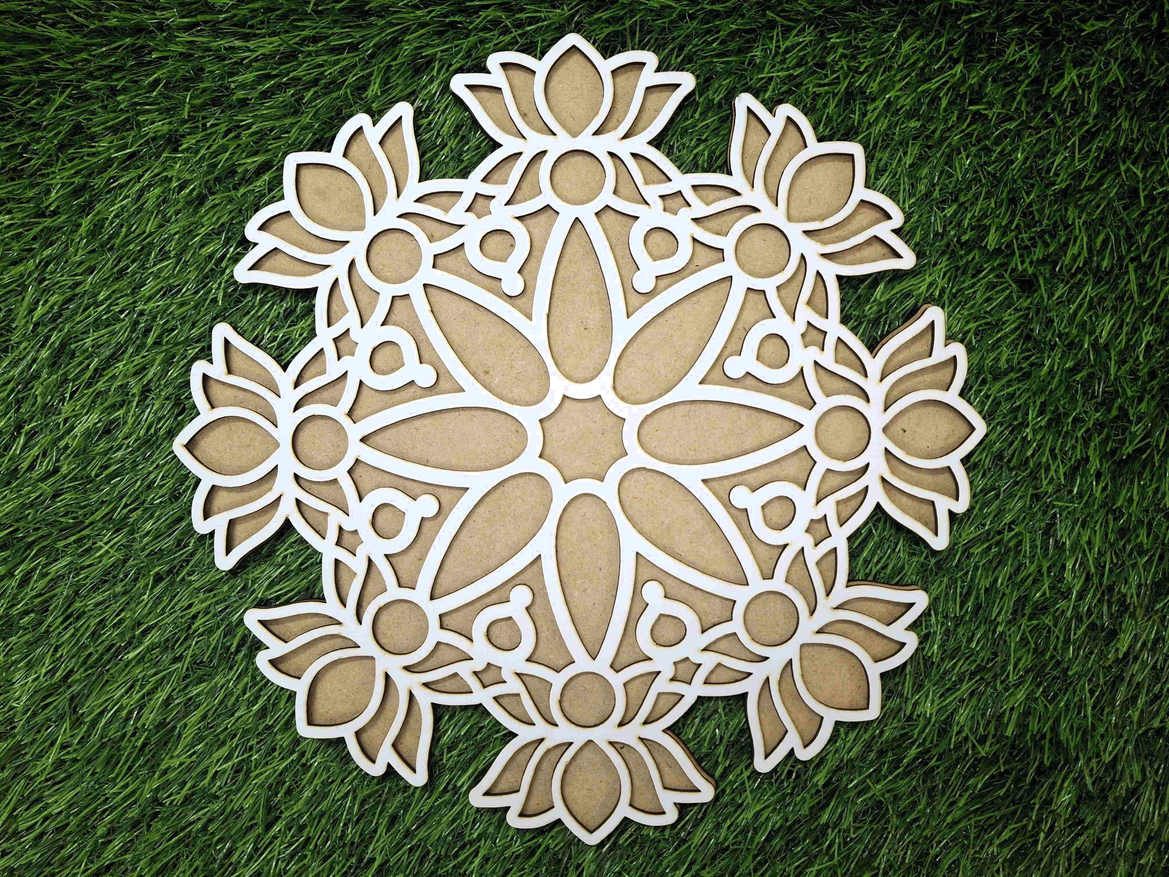 Rangoli Base | Reusable | MDF Base | DIY | PIKU09 – The Print Snap